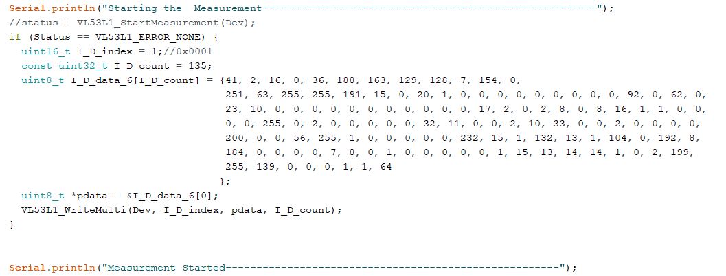 My Initial Code That Directly Uses I2C Calls for a Single Distance ...
